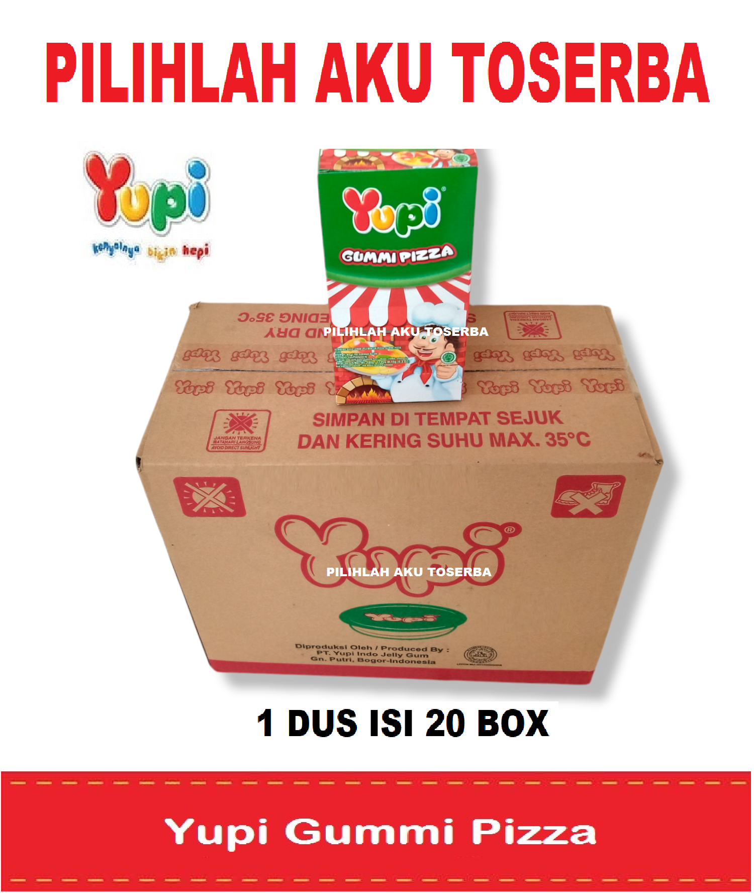 Promo Yupi Gummi Pizza Box - ( Harga 1 Dus Isi 20 Box ) Diskon 13% Di Seller Pilihlah Aku ...