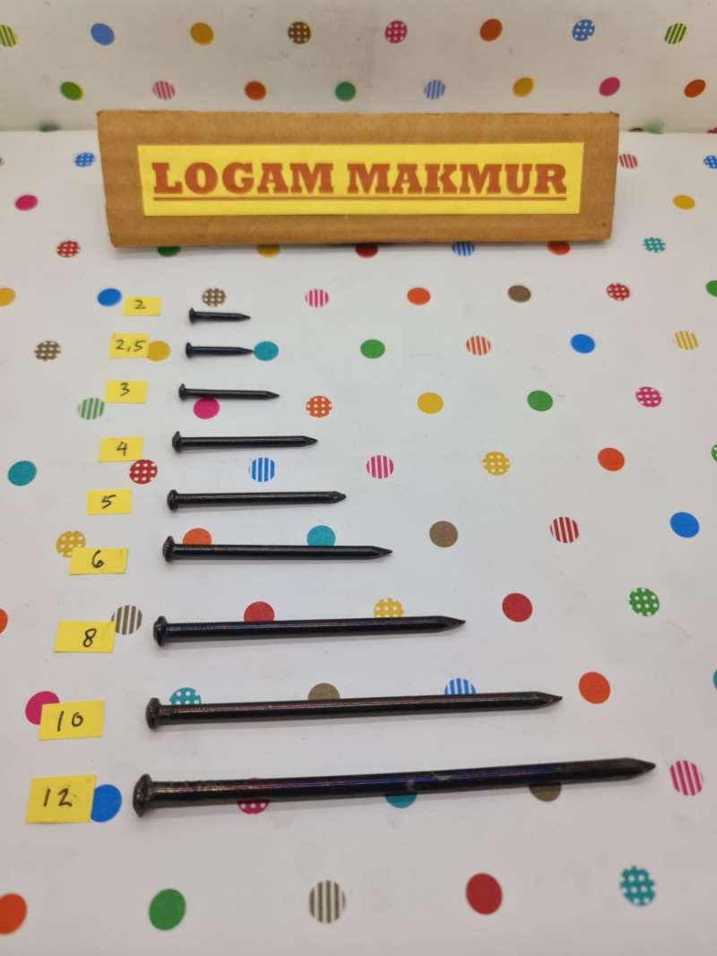 Jual Paku Cor Beton Tembok Hitam 2cm, 2,5cm & 3cm - 2,5cm Di Seller ...