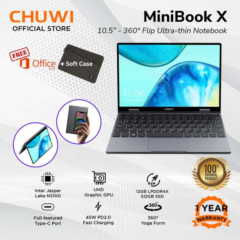Jual Chuwi Minibook X Laptop 10.5 Inch 2k Full Touchscreen 12gb Ddr4 ...