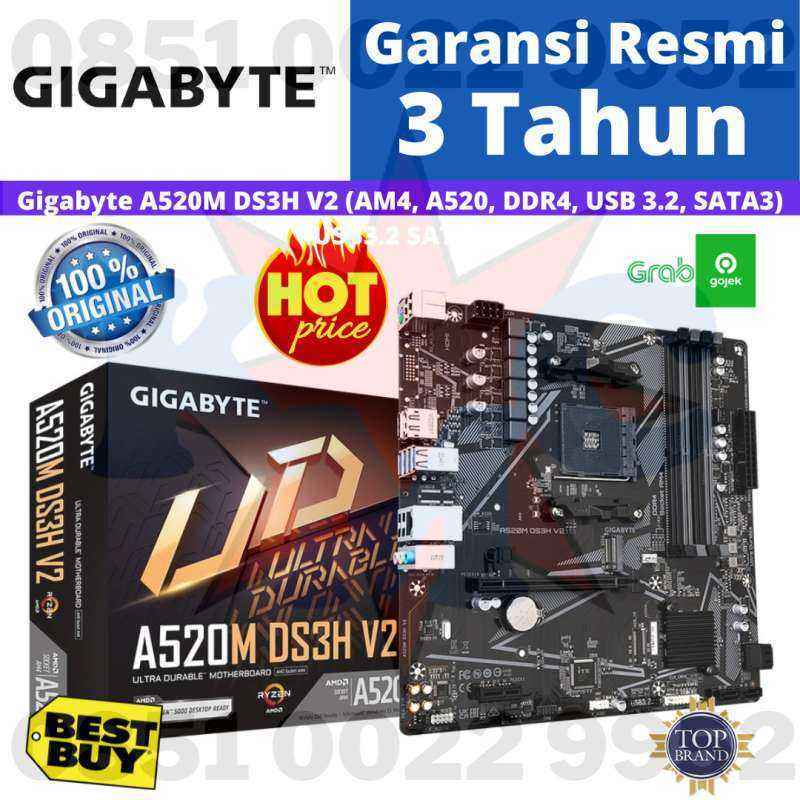 gigabyte a520m motherboard 🪥 Motherboard Gigabyte A520M DS3H V2 Socket ...