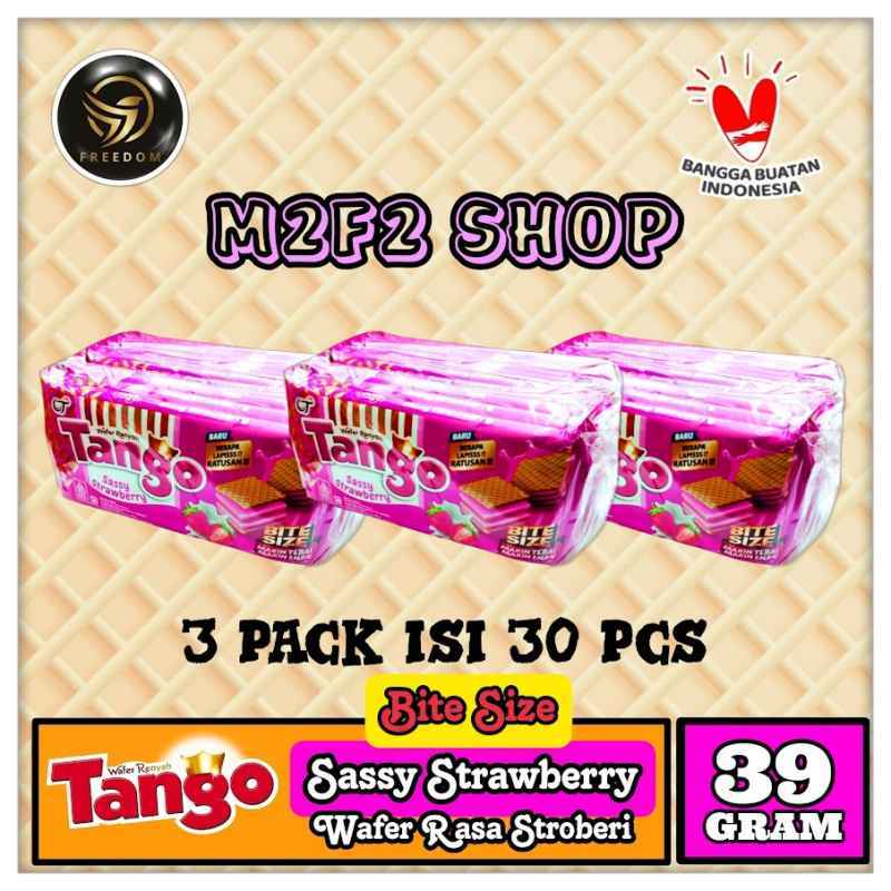 Jual Tango Wafer Sassy Strawberry BITE SIZE | Stroberi - 39 gr (Kemasan ...