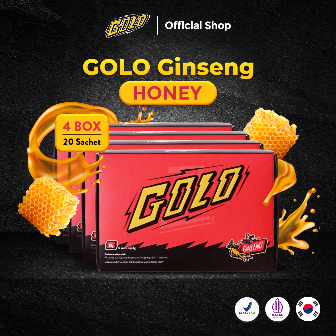 Jual Golo Ginseng Botanical Meningkatkan Stamina Vitalitas Pria - 4 Box ...