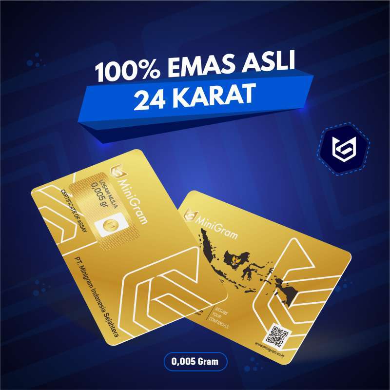 Promo Logam Mulia MINIGRAM EMAS BATANGAN 24 karat UKURAN 0,005 gram Diskon 3% di Seller ...