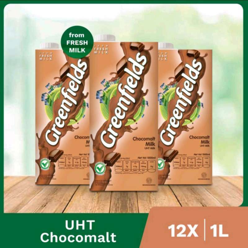 Jual Susu Greenfields Rasa Chocomalt 1000ml 1karton Isi 12pcs - Cokelat Di Seller Chika Barokah ...