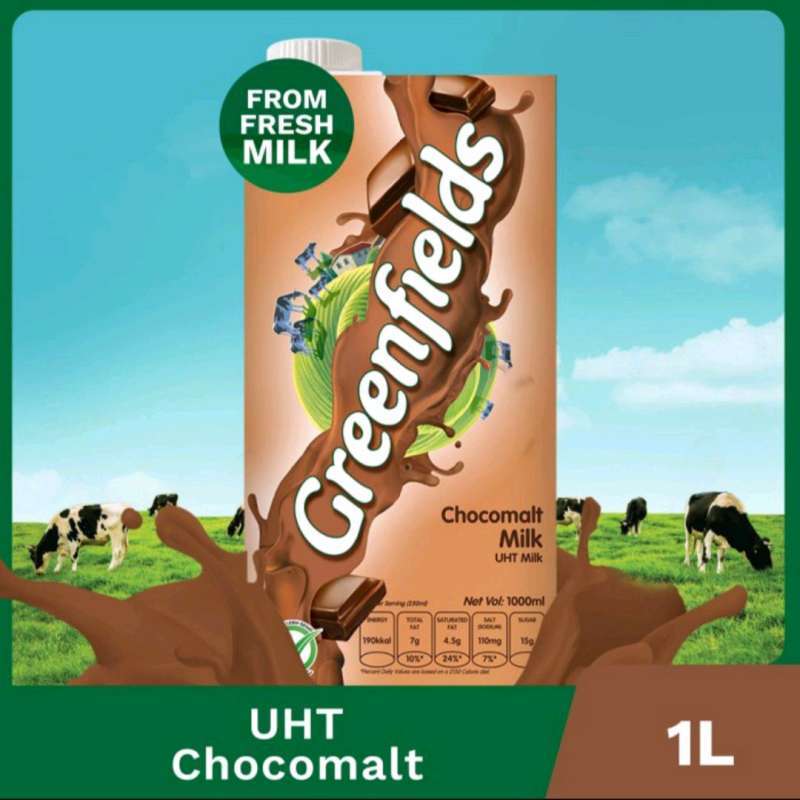 Jual Susu Greenfields Rasa Chocomalt 1000ml 1karton Isi 12pcs - Cokelat Di Seller Chika Barokah ...