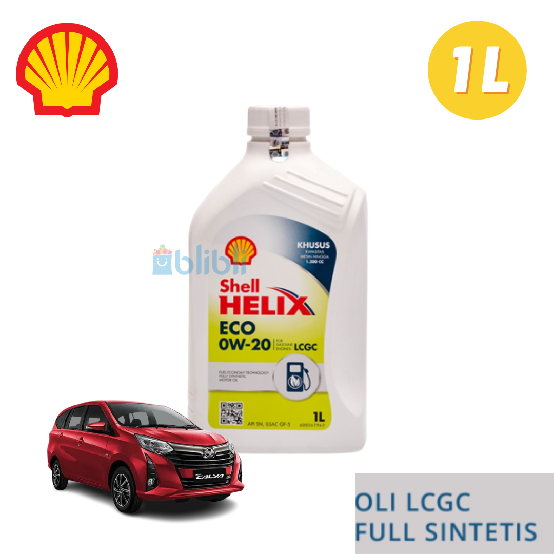 Promo Shell Helix ECO Plus 0W20 [1L] Synthetic Oli Mobil Bensin Oli ...