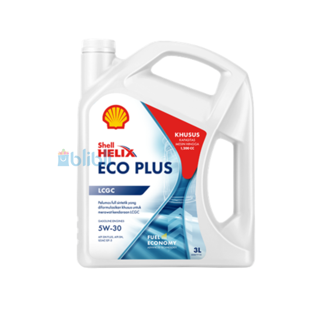 Promo Shell Helix ECO Plus 5W30 [3L] Synthetic Oli Mobil Bensin Ukuran ...