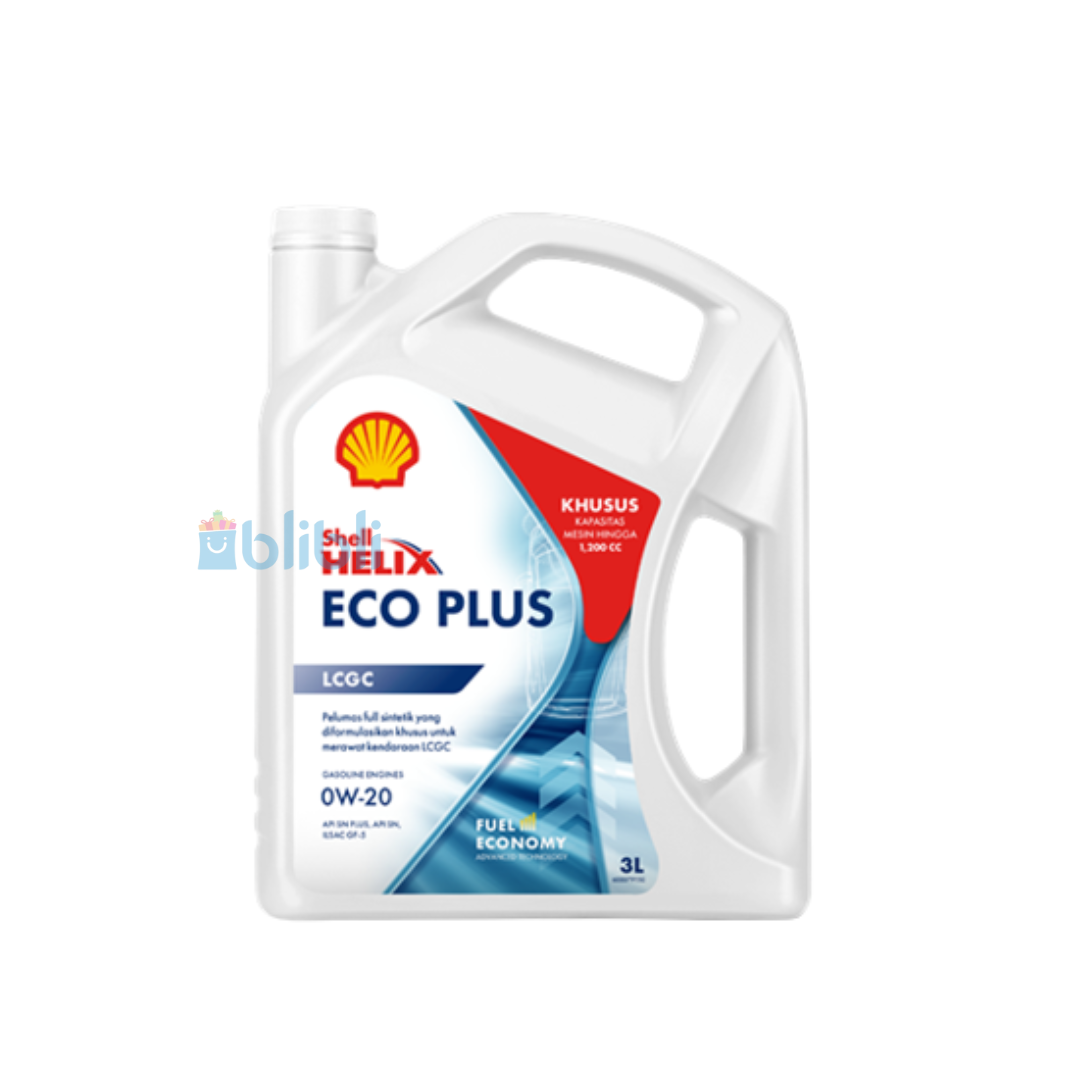Promo Shell Helix Eco Plus 0w20 [3l] Synthetic Oli Mobil Bensin Ukuran ...