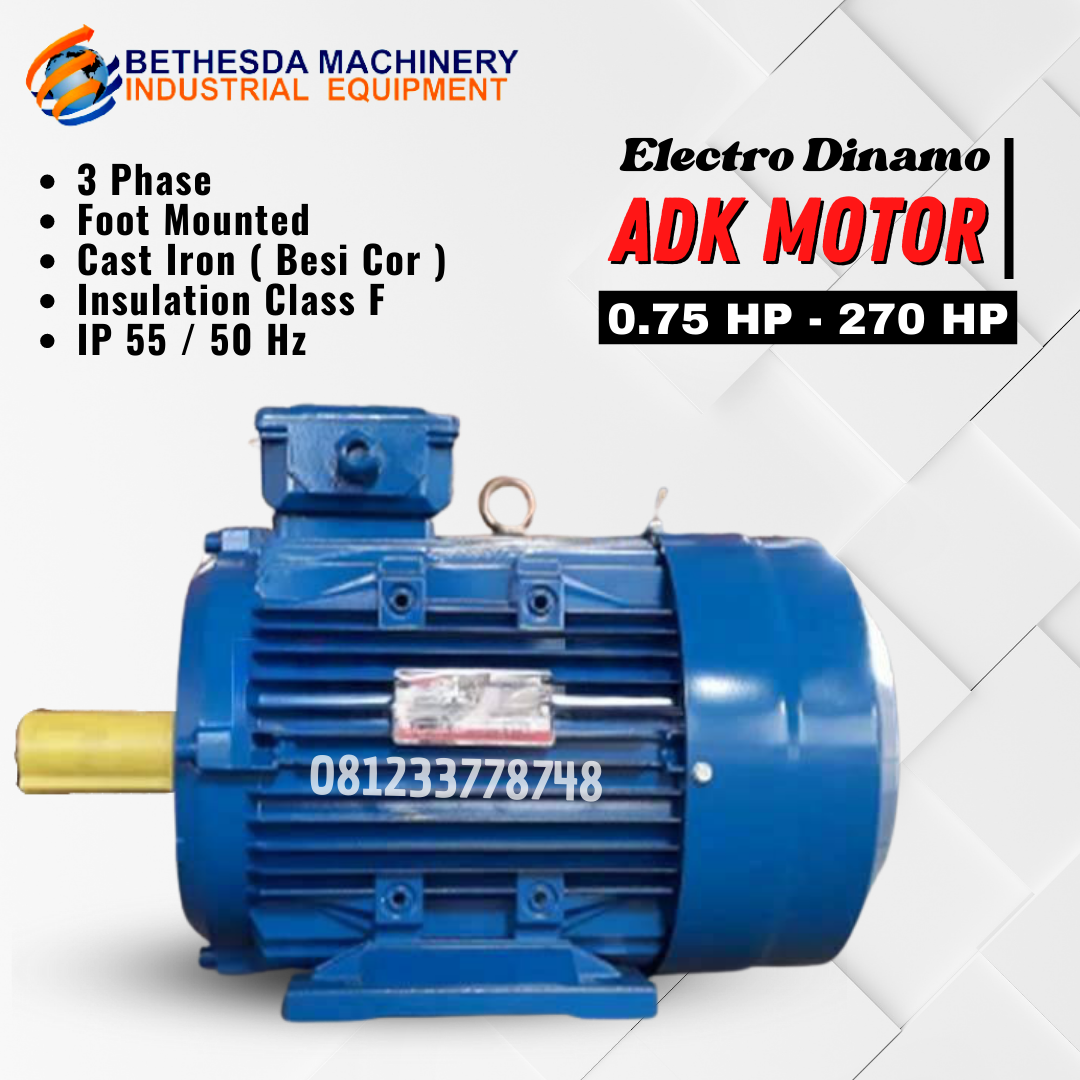 Jual Mesin Dinamo Motor Electro 75 Hp 100 Hp 125 Hp 150 Hp Mesin Dinamo Listrik B3 FOOT MOUNTED ...