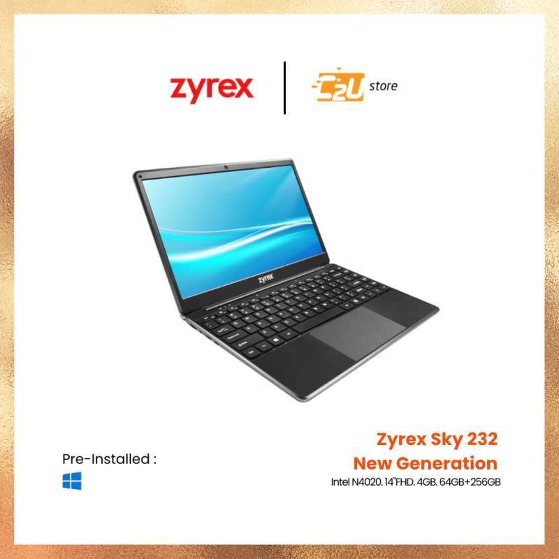Jual Zyrex Sky 232 New Generation [intel N4020/14fhd/4gb/64gb+256gb/w10h] Di Seller C2u Store ...