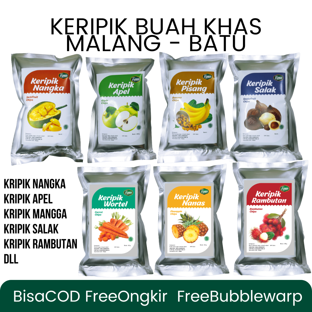 Jual Fiona Keripik Buah Apel Nangka Rambutan Mangga Kerupuk
