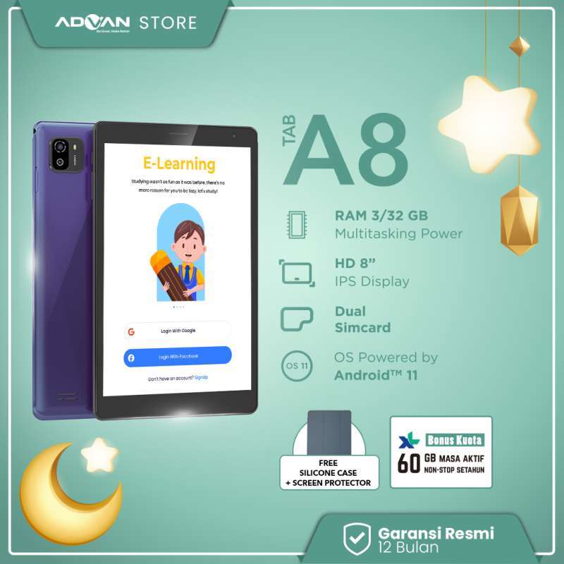 Jual Advan Tab A8 3gb / 32gb Tablet 8 Inch Android 11 Garansi Resmi ...