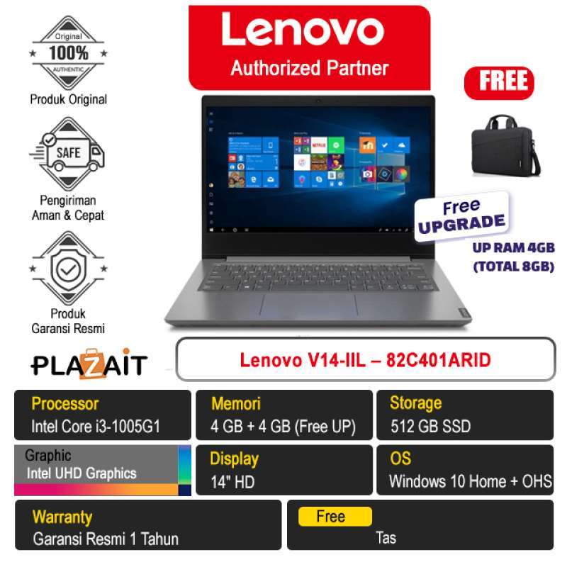 Promo Lenovo V14-iil – 82c401arid /intel Core I3-1005g1/8gb/512gb Ssd/14″ Hd/intel Uhd Graphics ...
