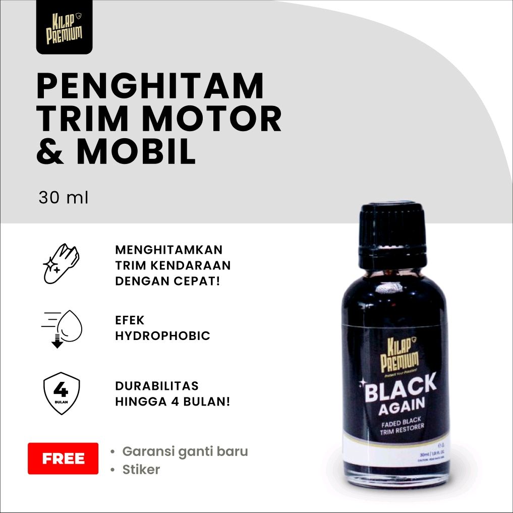 Jual Kilap Premium - Black Again || Penghitam Motor, Dashboard, Part ...