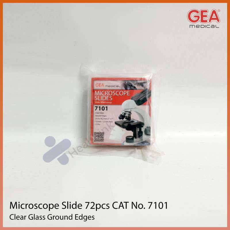 Jual Gea Microscope Slide 7101 Clear Glass/ Kaca Objek/ Side Mikroskop ...