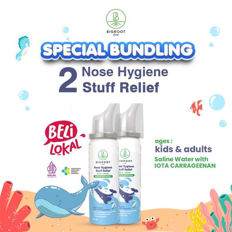 Promo Paket 2 Bigroot Nose Hygiene Stuff Relief 50ml Diskon 49% Di ...