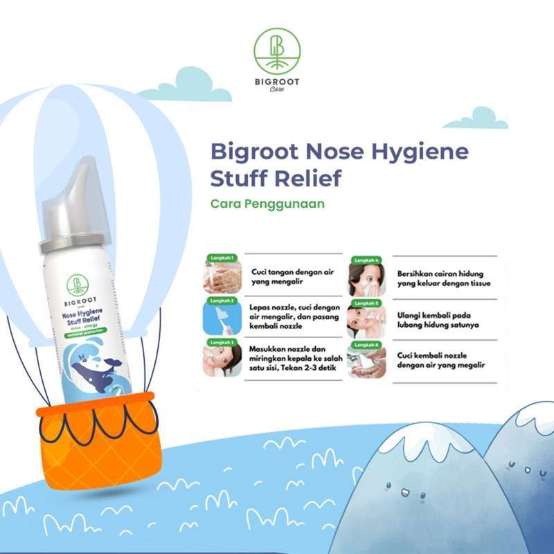 Promo Paket 2 Bigroot Nose Hygiene Stuff Relief 50ml Diskon 49% Di ...