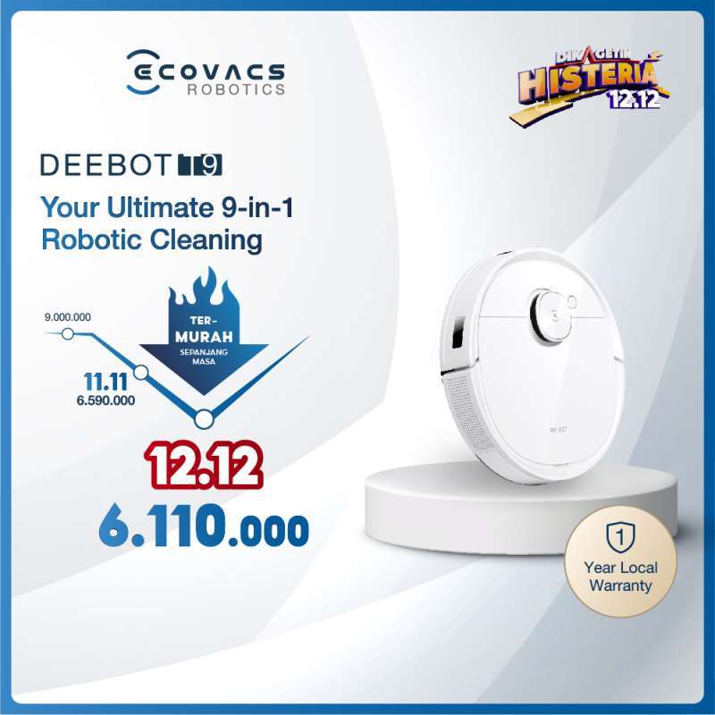 Promo Ecovacs DEEBOT T10 Robot Vacuum Cleaner Sapu Vacum Pel Vakum Mop Diskon 29% di Seller ...
