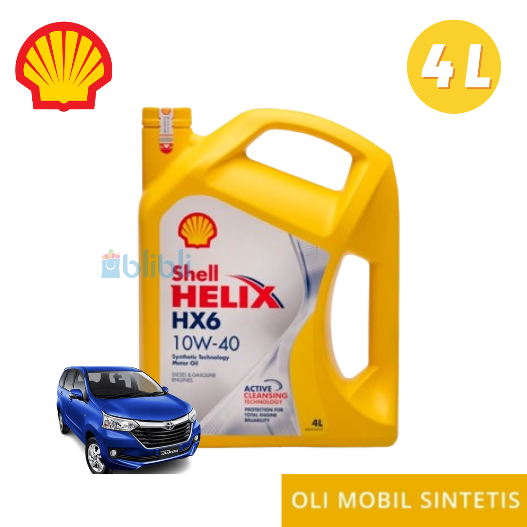 Jual Shell Helix Hx6 10w40 [4l] Oli Mobil Bensin Diesel Shell Ukuran ...