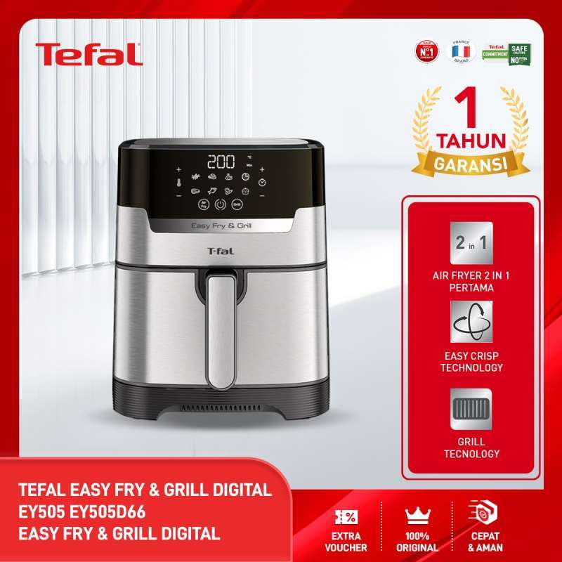 Promo Tefal Easy Fry & Grill Digital Ey505 Diskon 38% Di Seller Tefal Official Store - Tefal ...
