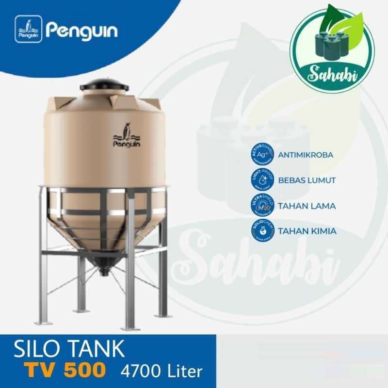 Jual Tandon Air / Toren Air Tangki Air Penguin Silo Tank 5000 Liter ...