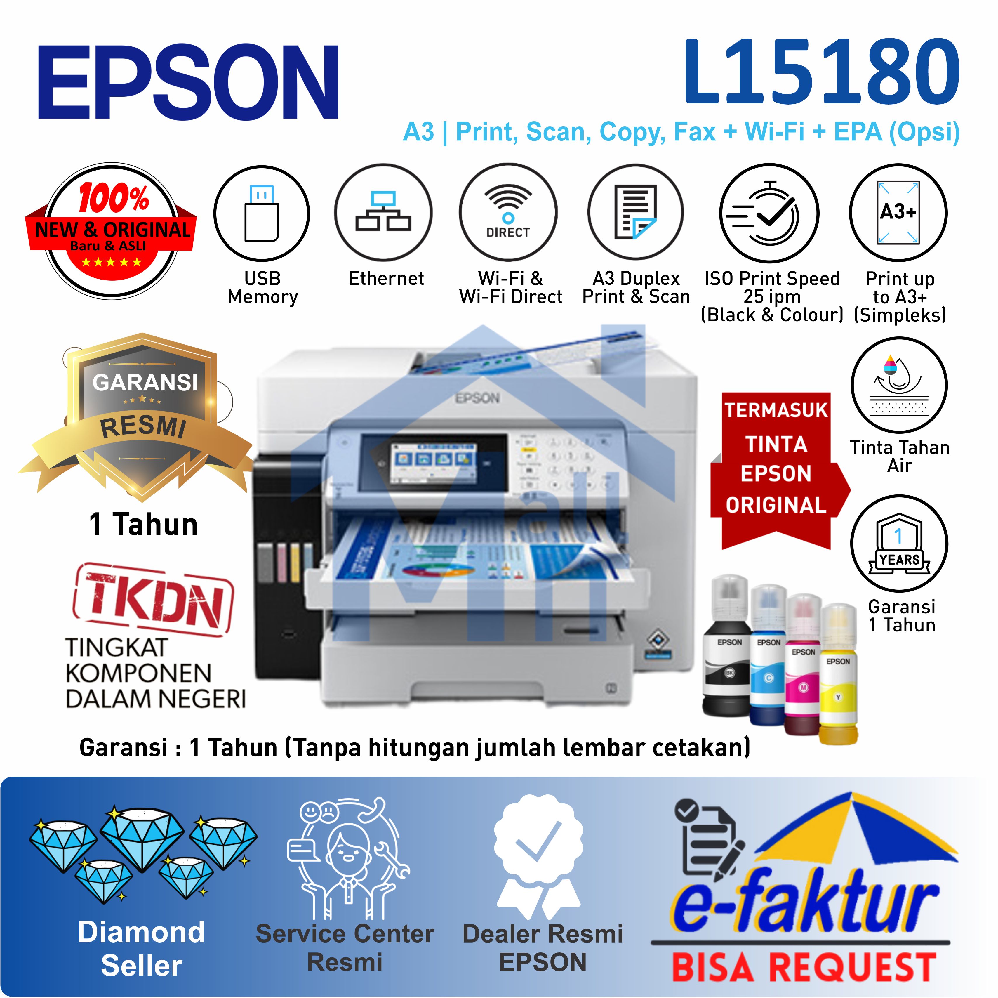 Jual Epson L15180 Printer Original Murah - Harga Diskon April 2024 | Blibli