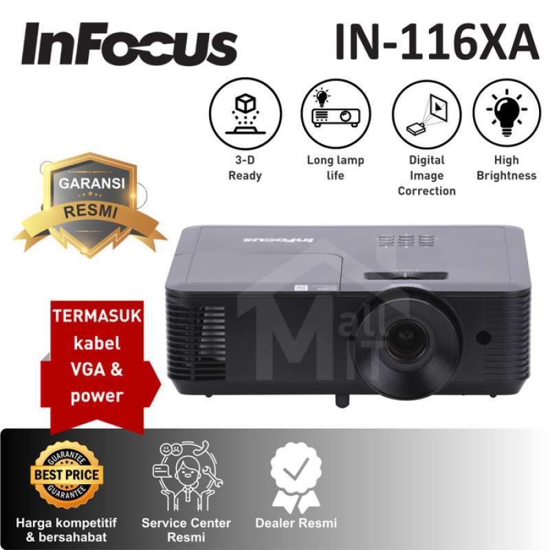 Jual Proyektor INFOCUS IN116XA IN-116XA IN116 WXGA DLP 3800 Lumen RESMI ...