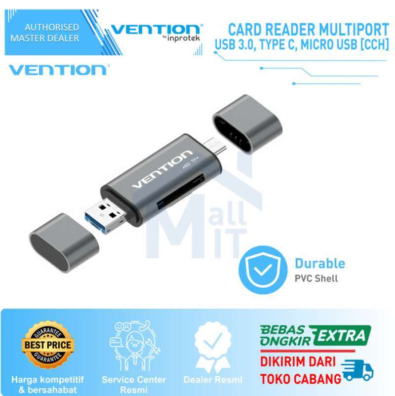 Jual Vention Card Reader Usb A 3.0 2.0 Type C Micro Sd Card Otg Cch Ccj ...
