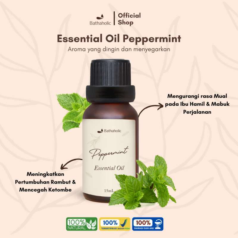 Jual Bathaholic - Peppermint Essential Oil 15ml Aromatherapy Di Seller ...
