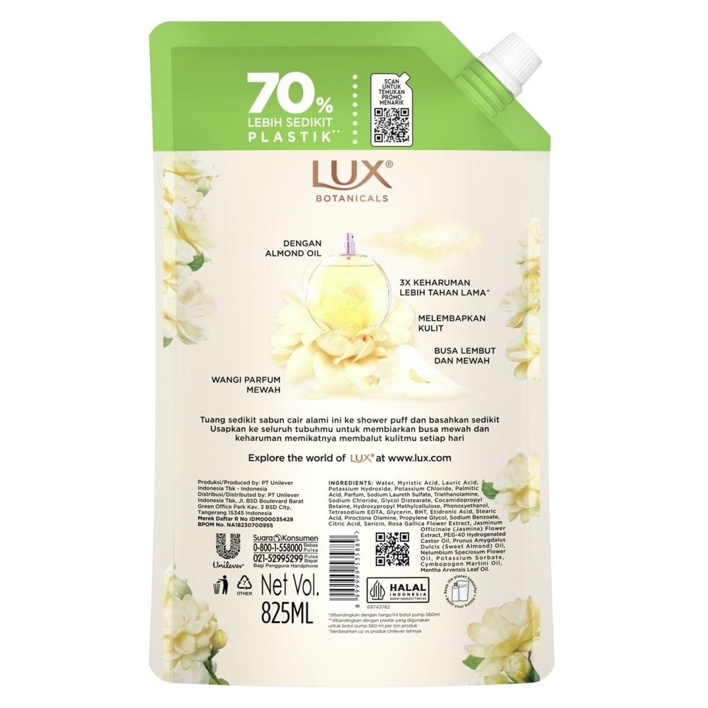 Promo Lux Sabun Cair White Velvet Touch Refill 825 Ml Twinpack [2 Pcs ...