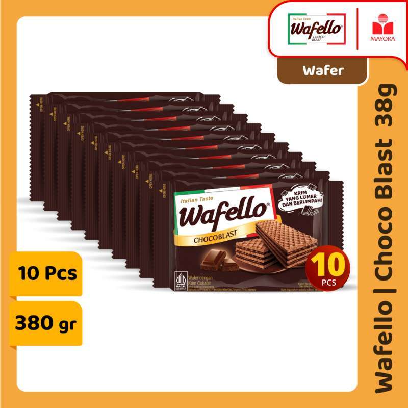 Promo Wafello Choco Blast 10 Pcs @38 Gram Diskon 10% Di Seller Mayora ...