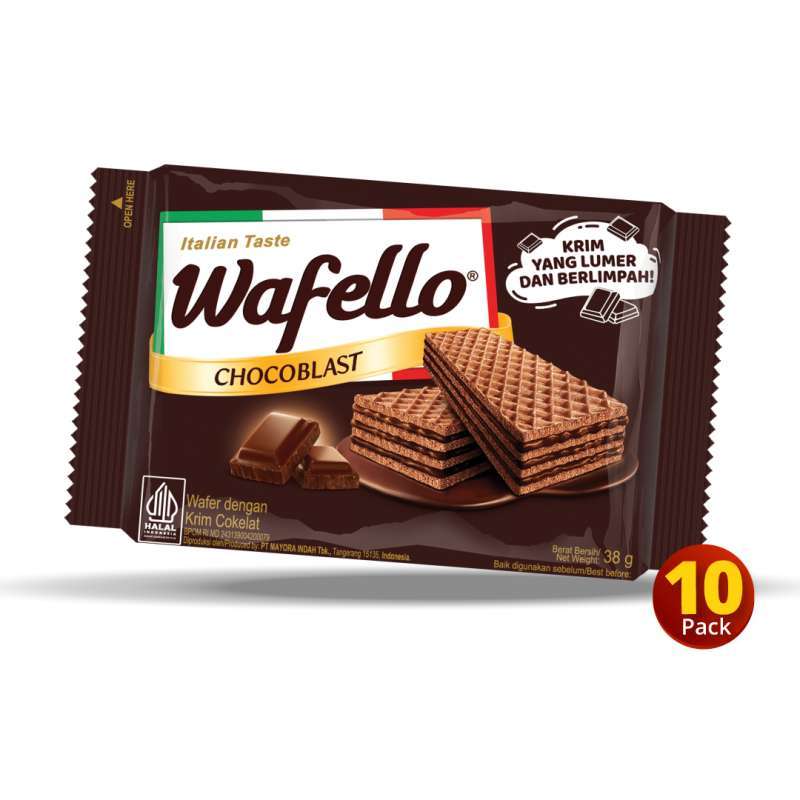 Promo Wafello Choco Blast 10 Pcs @38 Gram Diskon 10% Di Seller Mayora ...