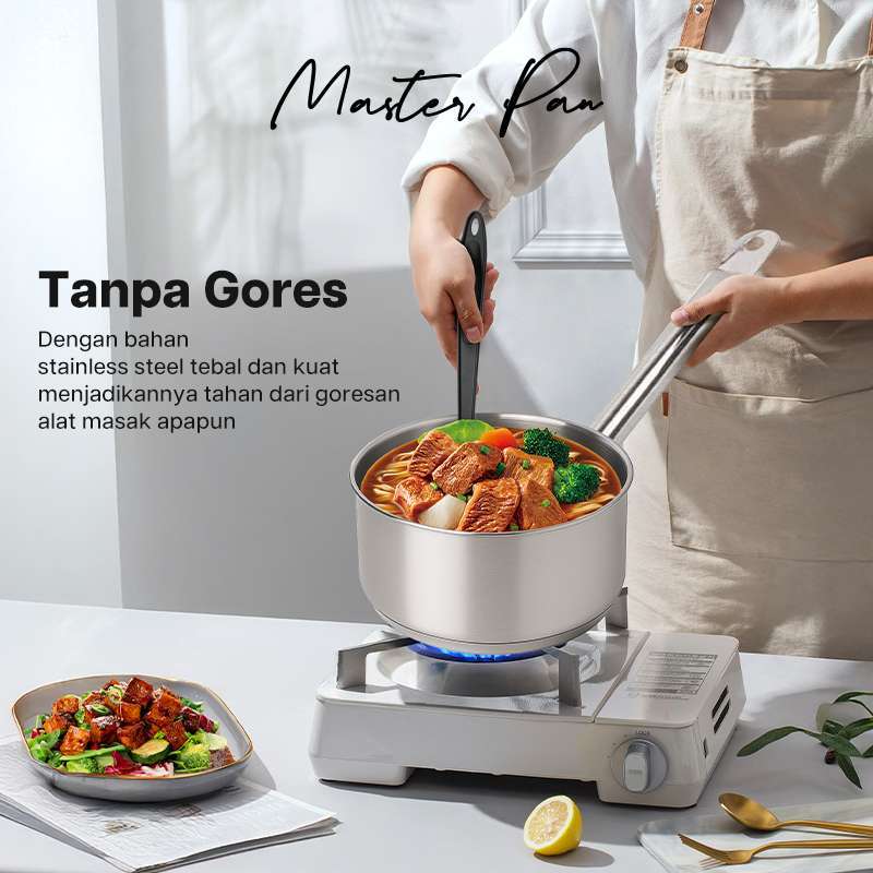 Promo Master Pan Panci Saus Stainless Steel Dengan Tutup 16 Cm Sauce ...