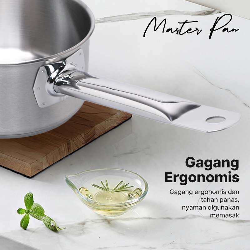 Promo Master Pan Panci Saus Stainless Steel Dengan Tutup 16 Cm Sauce ...