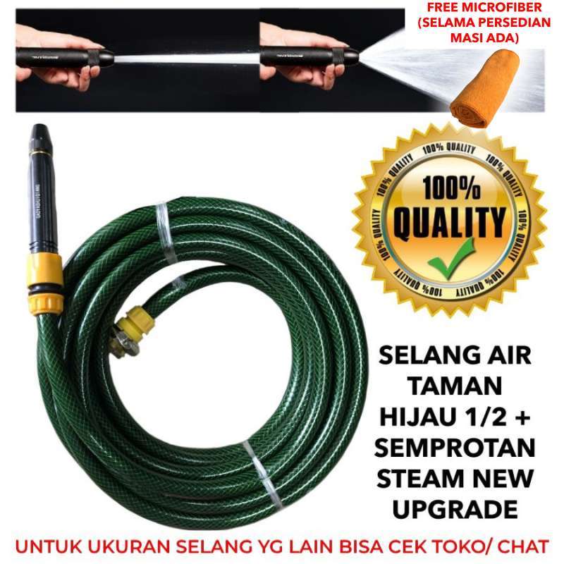 Jual SELANG AIR TAMAN HIJAU BENANG 1/2 + SEMPROTAN STEAM NEW UPGRADE SET - 4 M di Seller Santa45 ...