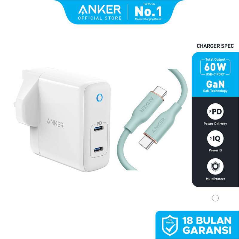 Promo Wall Charger Anker Powerport Atom Pd 2 - A2029 - Putih Diskon 65% Di Seller Anker ...
