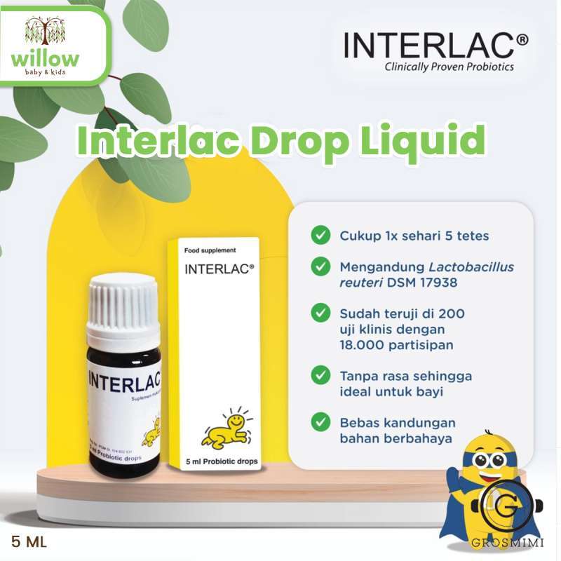 Jual Interlac Oil Drop Probiotik Drop 5 Ml Vitamin Bayi / Interlac Drop ...