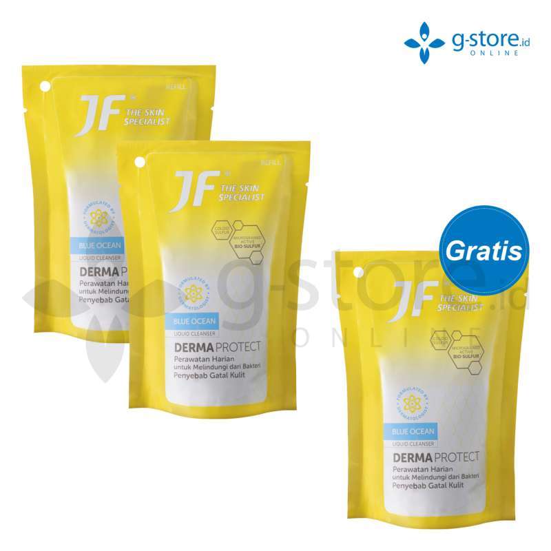 Jual Beli 2 Gratis 1 Jf Derma Protect Blue Ocean Liquid Cleanser Pouch ...