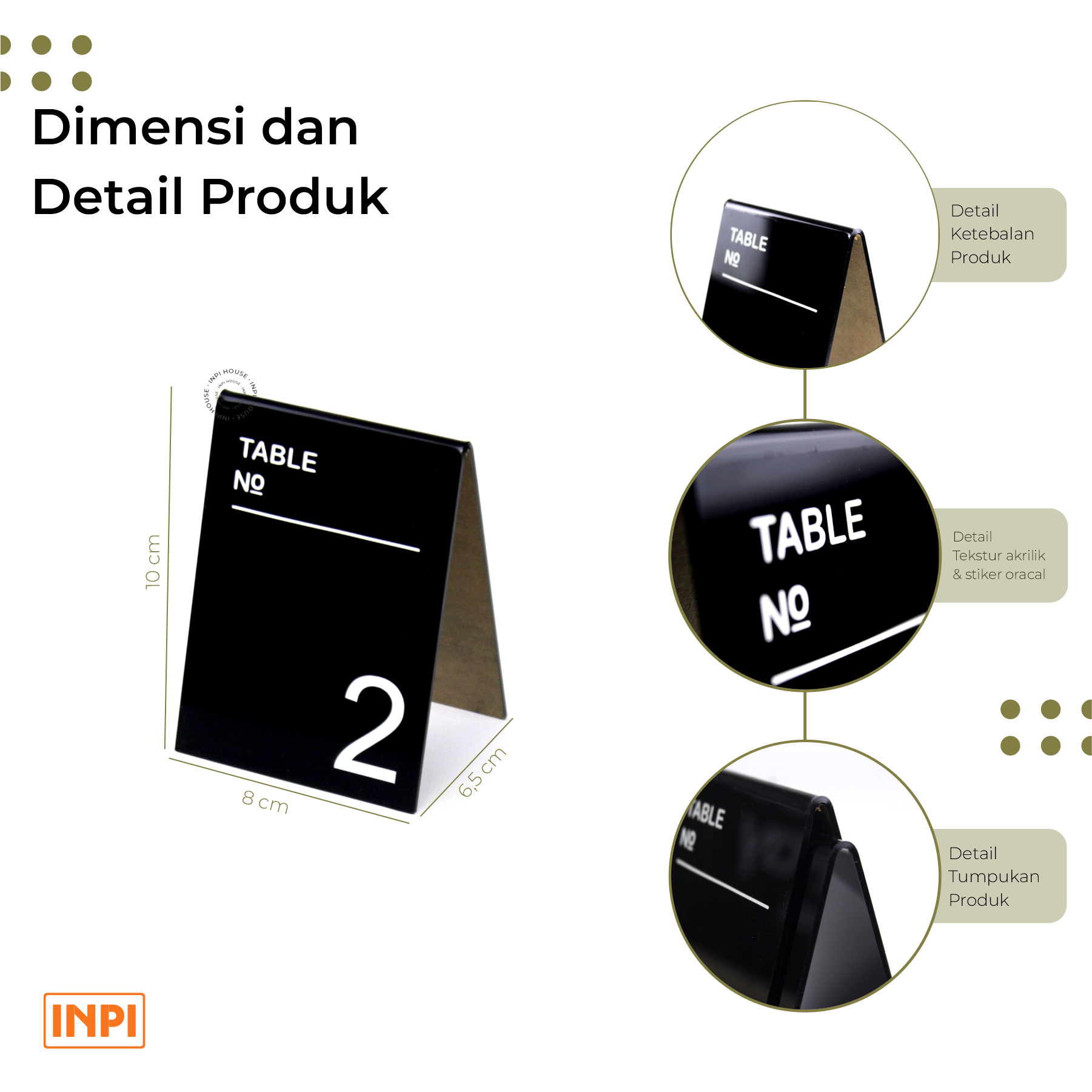 Jual Nomor Meja Akrilik - Nomor Meja Cafe Dan Resto - Table Number Set ...