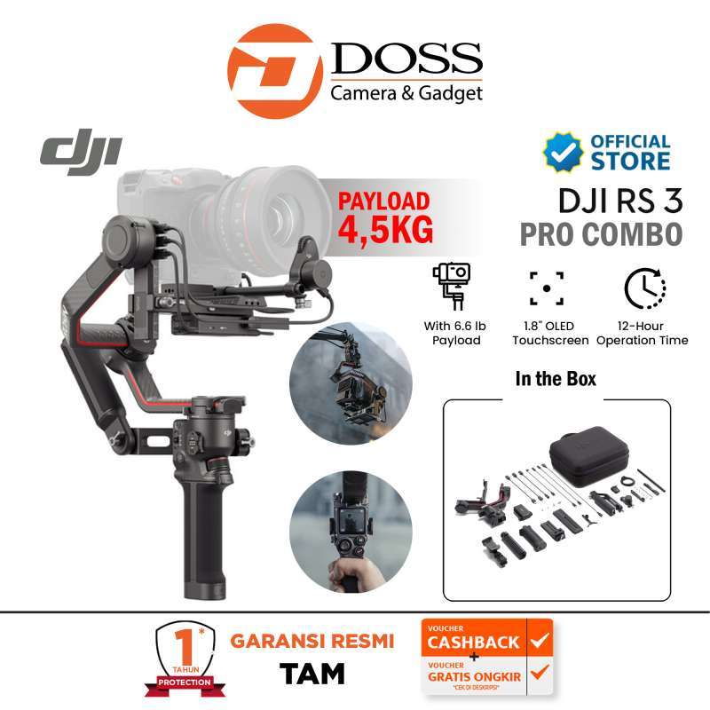 Promo Dji Rs3 Pro Combo Gimbal Stabilizer Diskon 17% Di Seller Doss Official Store - Doss - Kota ...