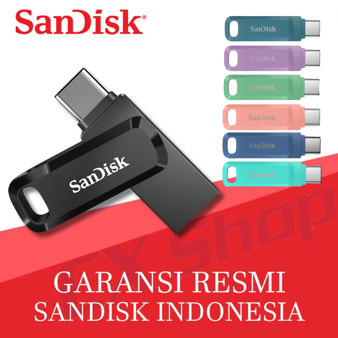 Promo Sandisk OTG 128GB USB Type-C USB 3.1 Ultra Dual Drive Go - Navy ...