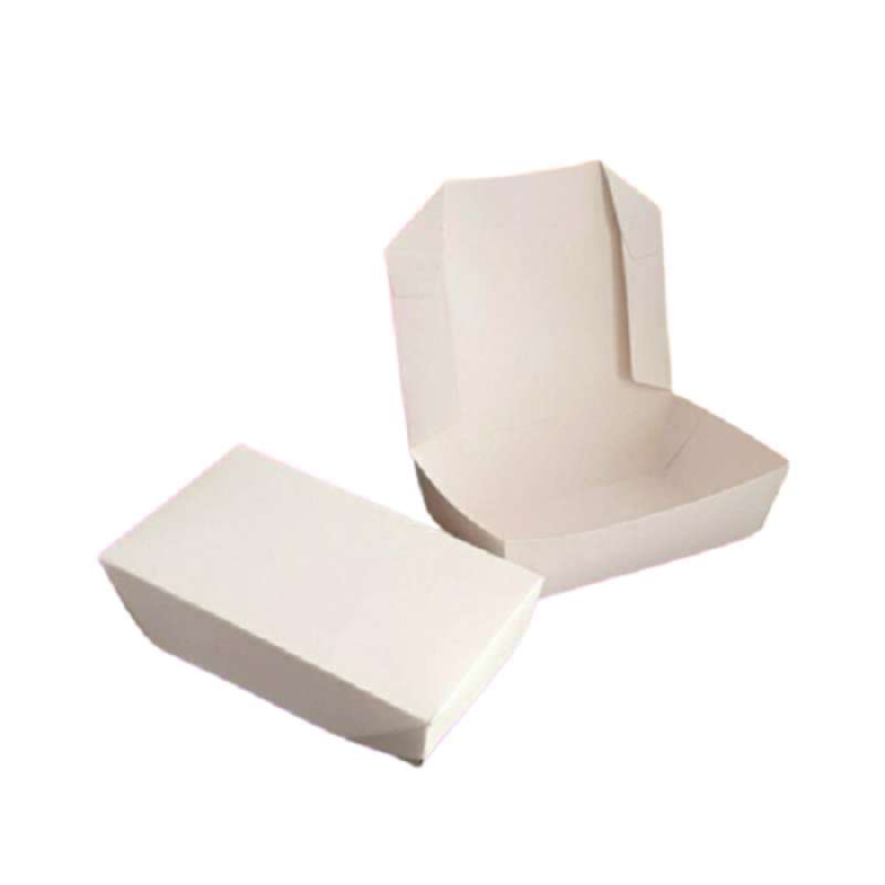 Jual Paper Lunch Box Putih - Kotak Kemasan Kertas Putih - Size L 50 Pcs ...