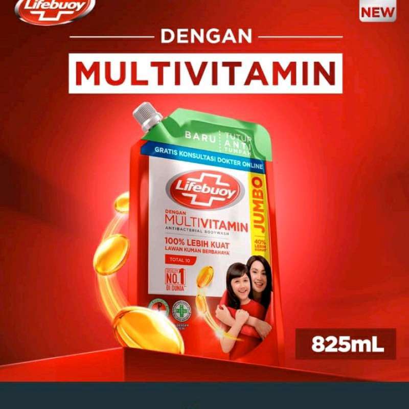 Jual Lifebuoy Sabun Mandi Cair Refill Merah 825 Ml - Antibacterial Body Wash Mild Care Di Seller ...