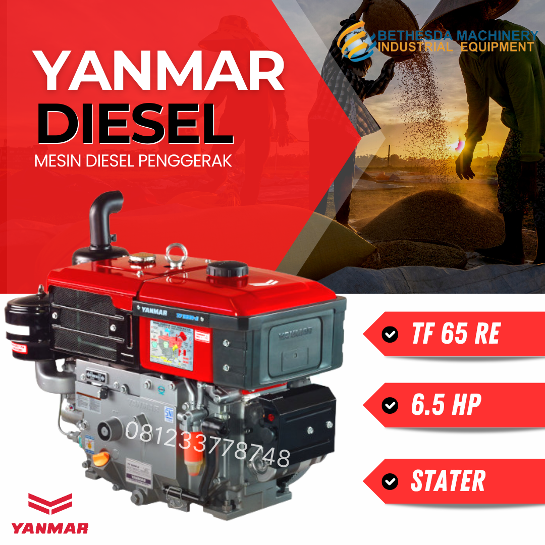 Jual Mesin Diesel Motor penggerak 6.5 Hp Yanmar TF.65RE ROD ELECTRICT di Seller Bethesda ...
