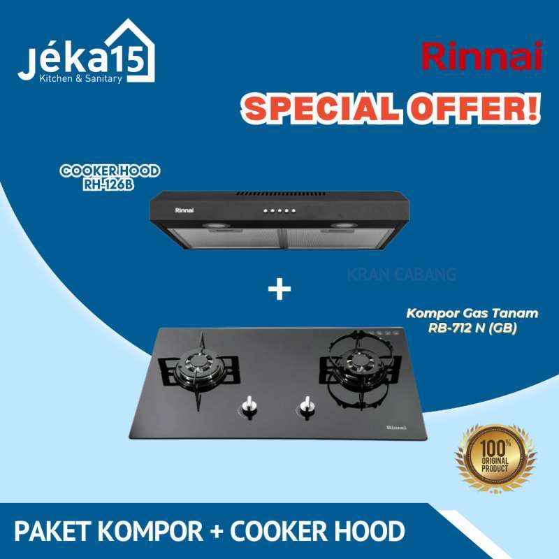 Jual Kompor Rinai//kompor Tanam/kompor Kaca/kompor Rinnai Rb -712 N(gb ...