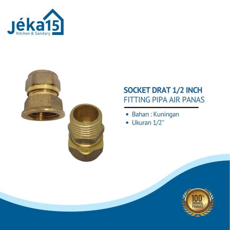 Jual Socket Drat 1/2 Inch//socket Kuningan//soket//fitting Pipa Air ...