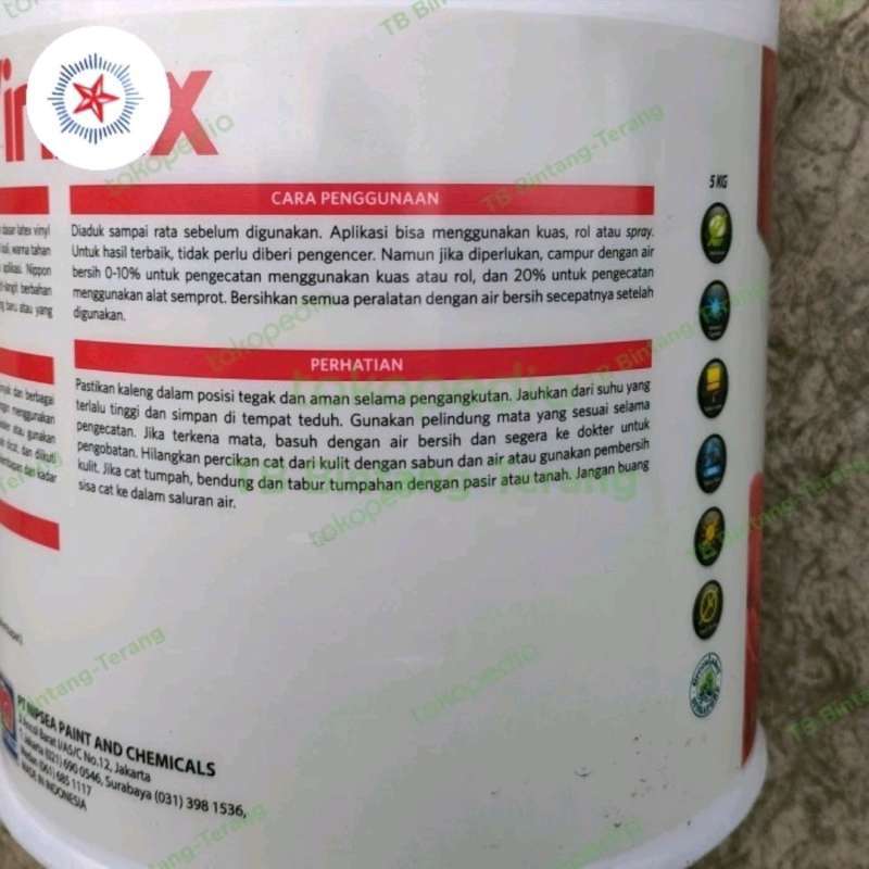 Jual Cat Tembok Nippon Paint Vinilex Putih 300 Ss Galon 5 Kg Di Seller ...