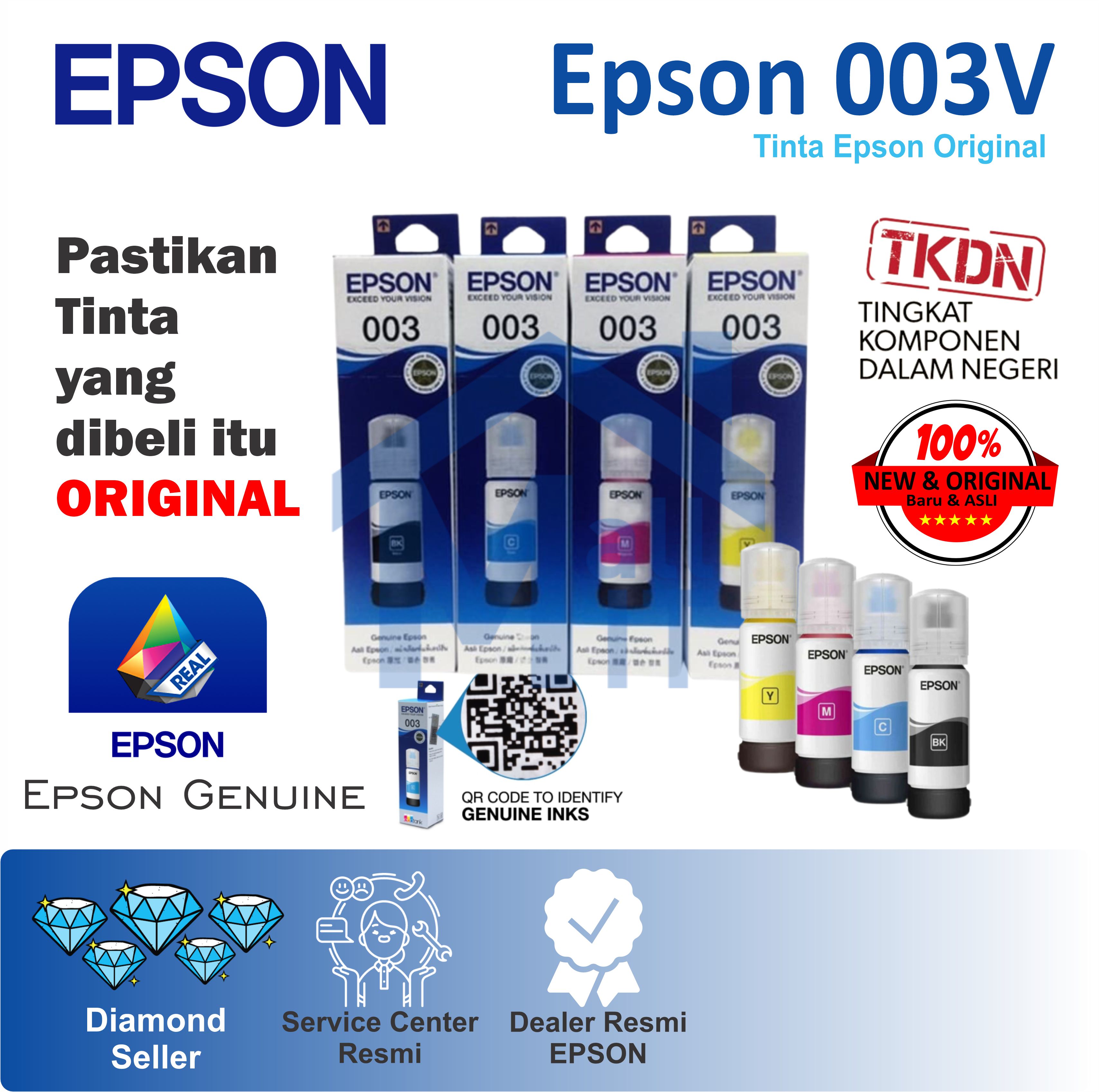 Jual TINTA EPSON 003 T003 T-003 L1110 L3110 L3150 L3210 L3250 L1210 ORI - Hitam - Hitam di ...