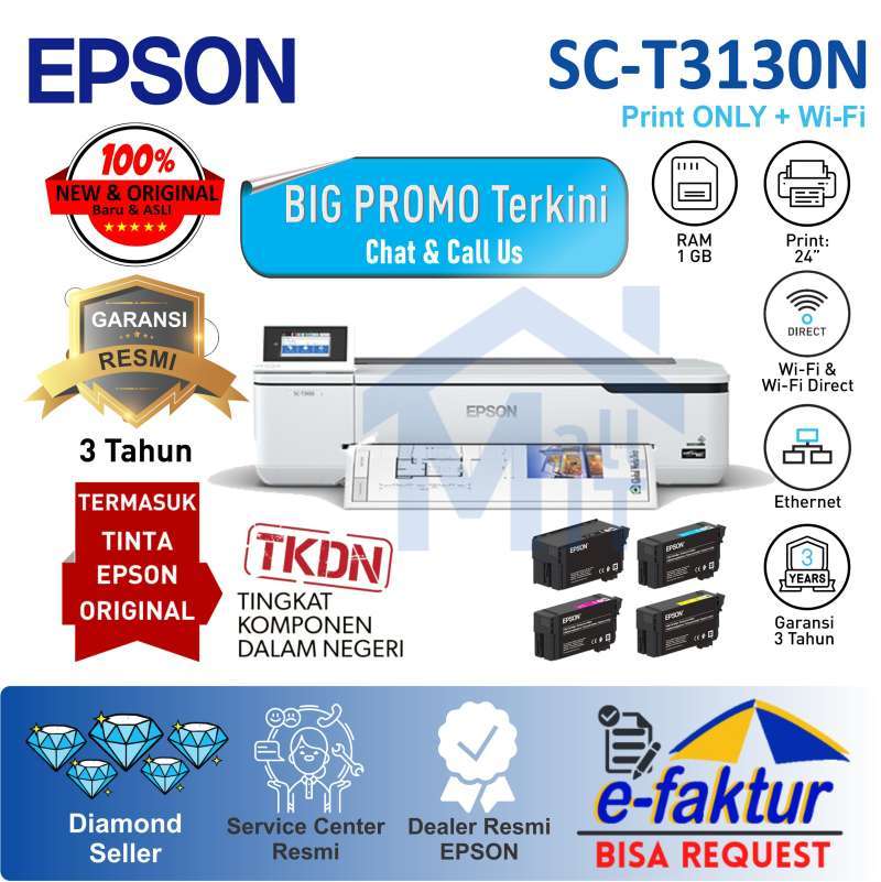Jual Printer Epson Surecolor Sc-t3130n Epson T3130 T3130n Sct3130n Tanpa Kaki Ori Di Seller Mall ...
