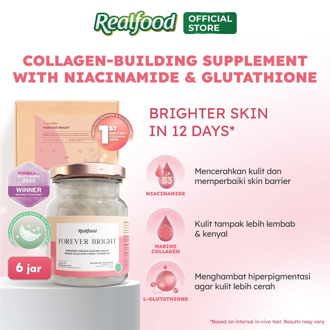 Promo Realfood Trial Forever Bright Niacinamide Glutathione Drink ...